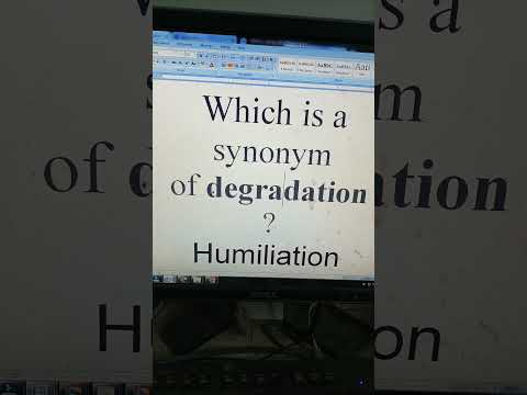 degradation means
