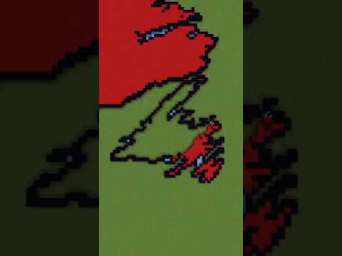 Building Newfoundland - Medium Scale #minecraft #maps #flags #newfoundland #canada #cold #north