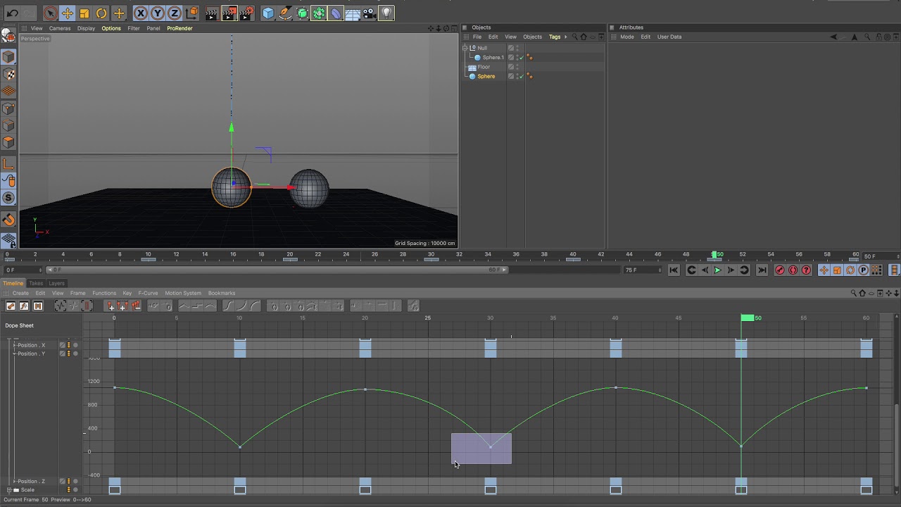 Cinema4D Basic Keyframing 03 Keyframe Data