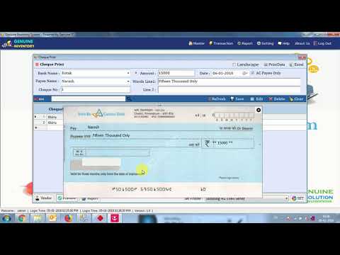 Cheque Printing Software - Cheque Printing Software for PC Latest Price ...