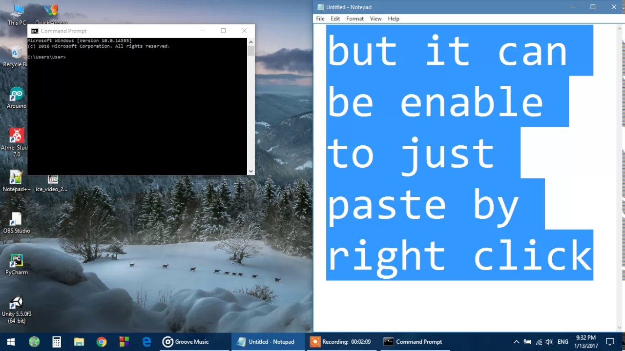 Enable Copy and Paste commandss in Windows Command prompt 02