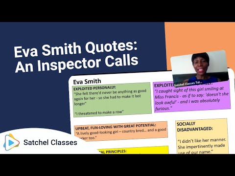 Eva Smith Quotes An Inspector Calls | English | Satchel Classes