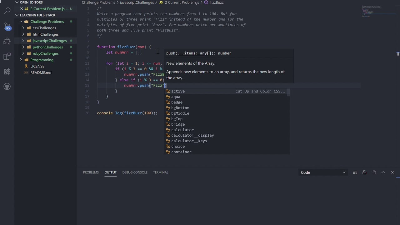 JavaScript Coding Challenge/Interview Question: FizzBuzz