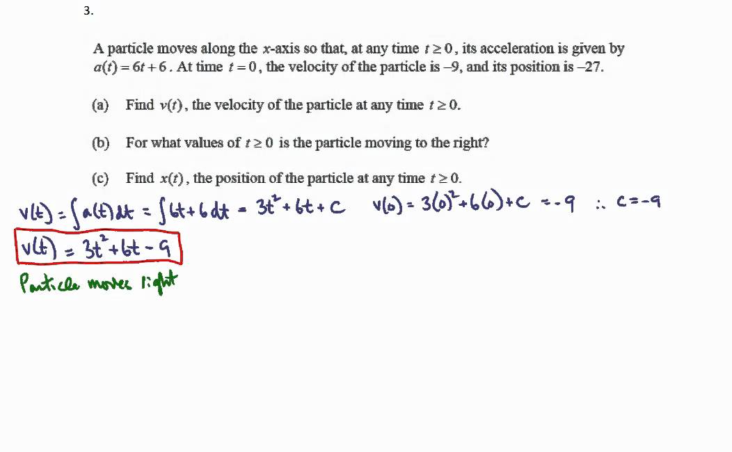 AP Integration FRQ Problem Set 03