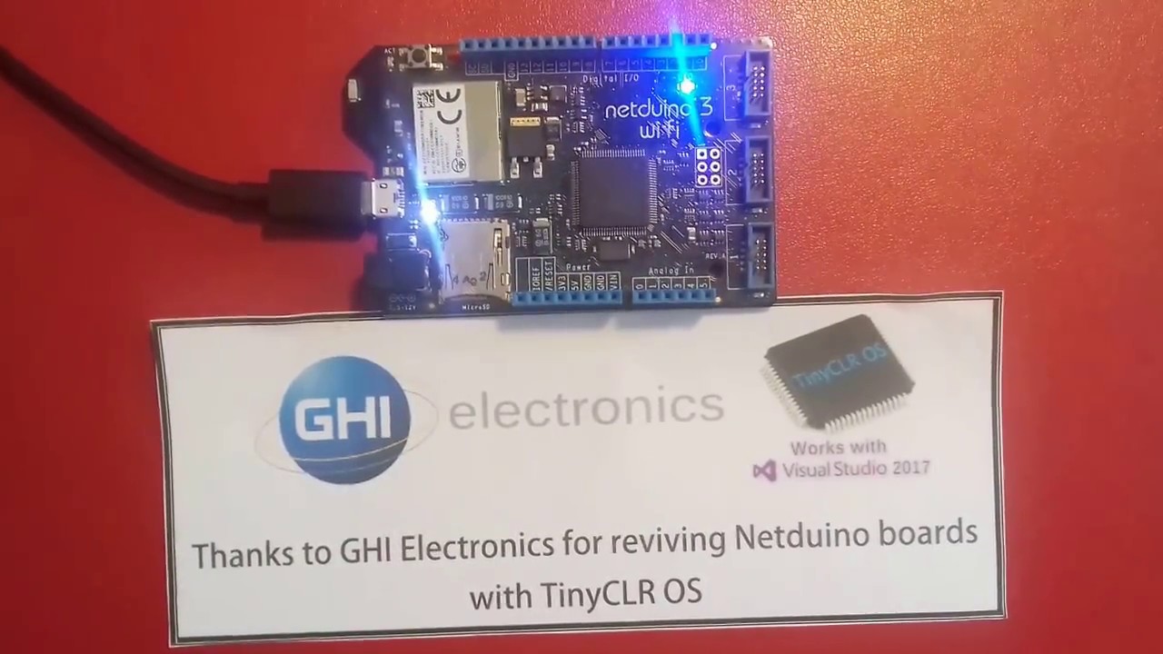 GHI TiniCLR OS run on Netduino 3 wifi
