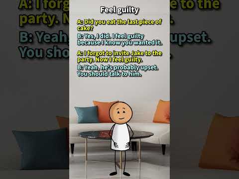 "Feel guilty.": What does it mean in English? [ ForB English Lesson ] #shorts