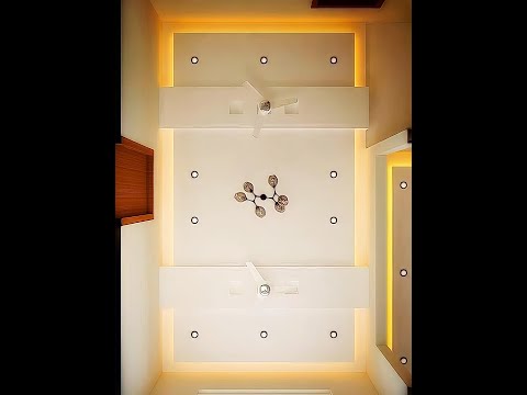 simple and easy latest False ceiling design ideas two fan | living room design| bedroom #short