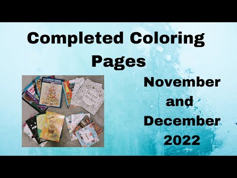 Completed Adult Coloring Pages for November - December 2022