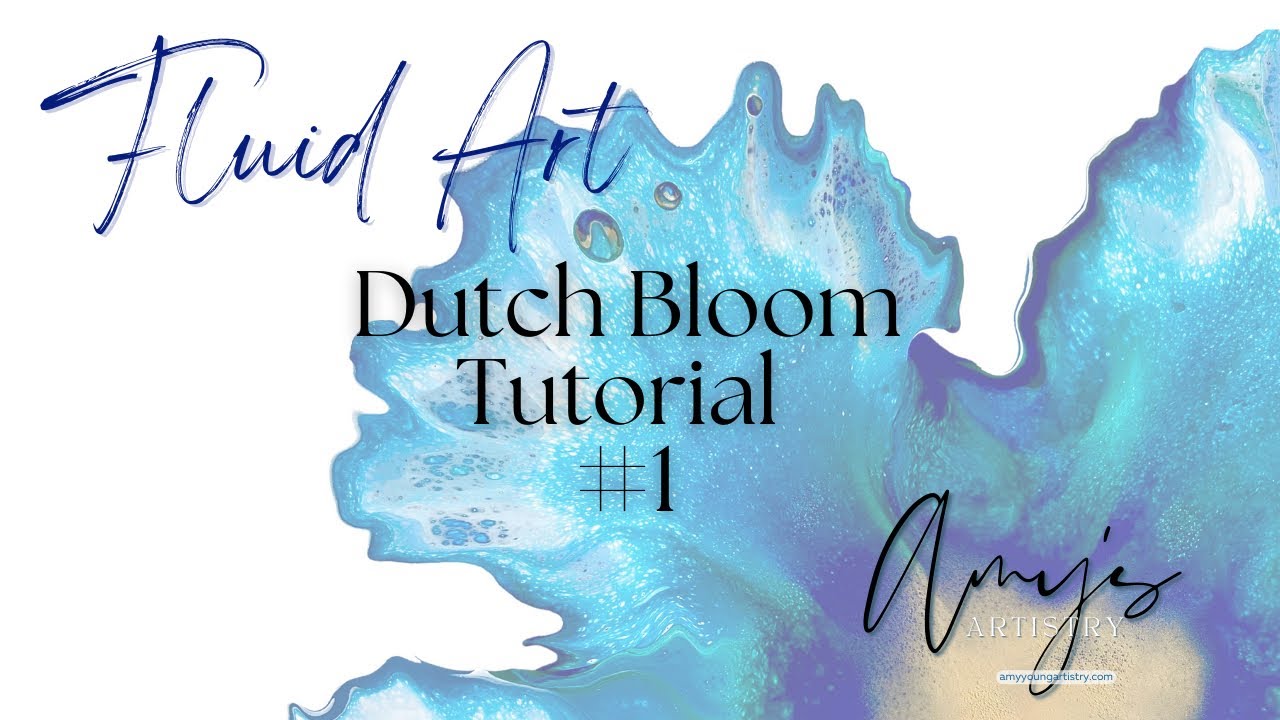 Fluid Art Bloom Tutorial #1 🌸💕 Beginner ~ Dutch Pour ~ Acrylic Pouring