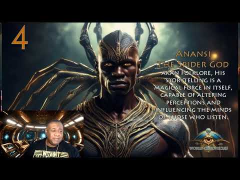 Anansi, the Spider God of Akan folklore, known for his storytelling prowess. #africa #africangods