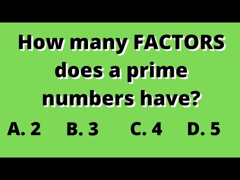 How many FACTORS does a prime numbers have | Elaissa Marie