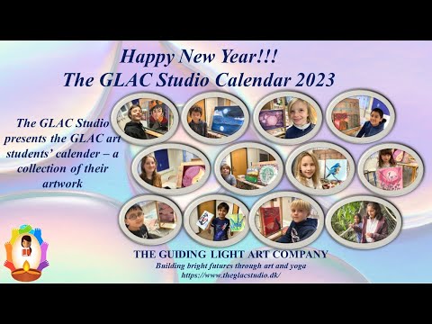 GLAC Studio Calendar 2023 Free downloadable eCalender with artwork by Art Students DA/EN versions