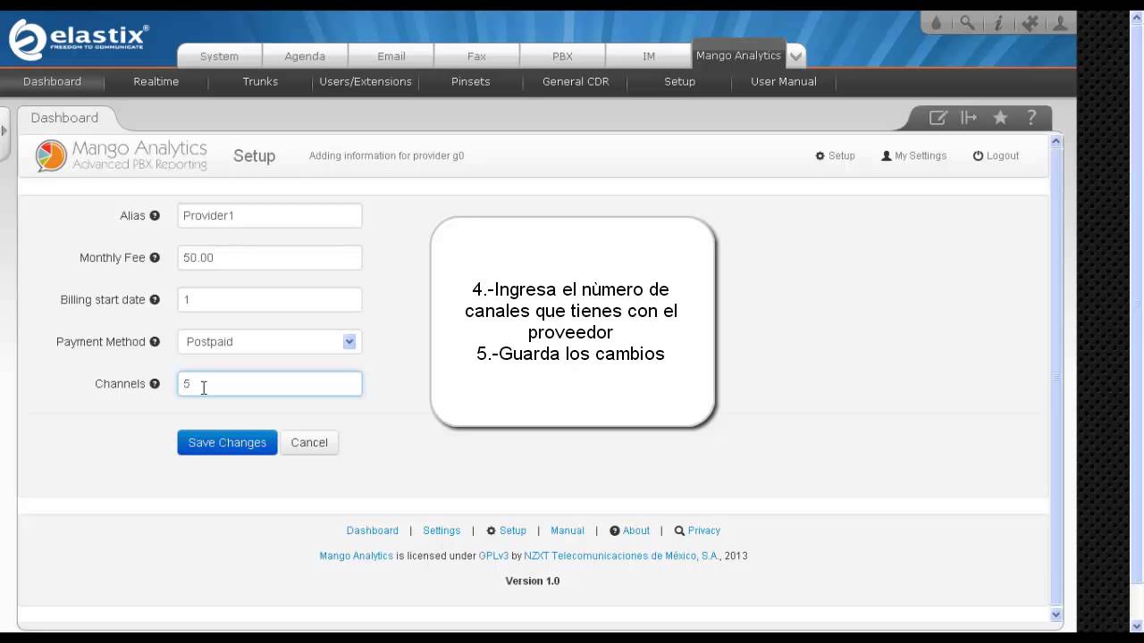 Mango Analytics - Configuraciòn de troncales
