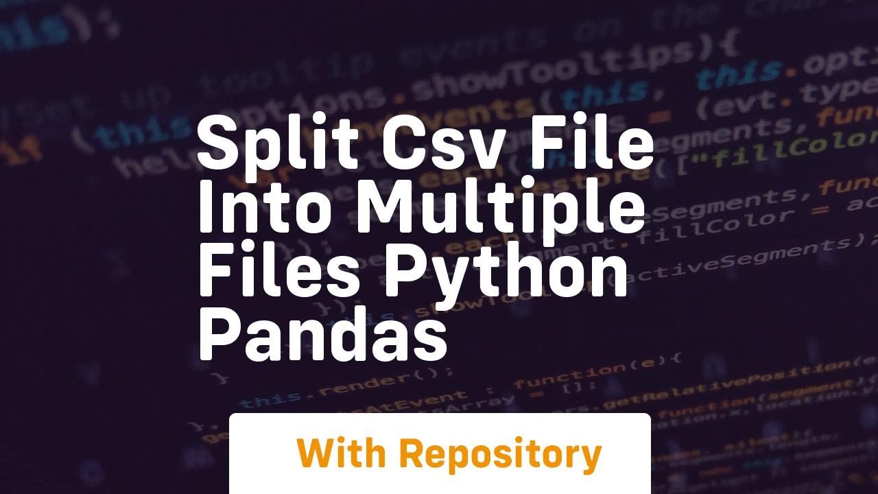 split csv file into multiple files python pandas