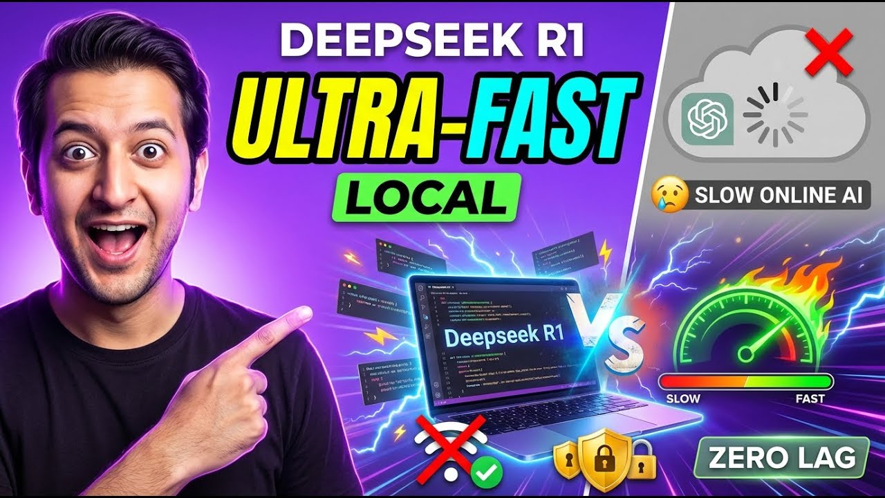 Ultra-Fast Offline DeepSeek R1 AI Coding Assistant – Learn to Code Locally Like a Pro