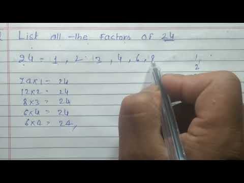 List all the fractions of 24 | Write all the factors of 24
