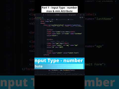 HTML Input Type Number: Max & Min Attributes Explained! #htmlform #codewithmayur