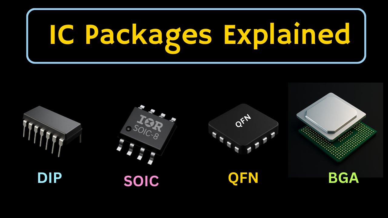 Different IC Packages Explained | DIP, SOIC, QFP, QFN and BGA Packages Explained
