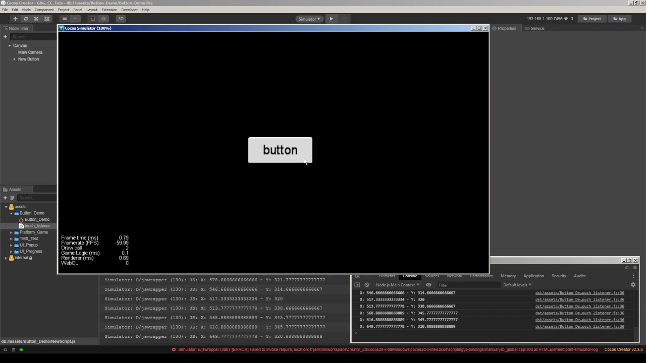 Cocos Creator - Customize Button Behaviour Without Changing Engine Code