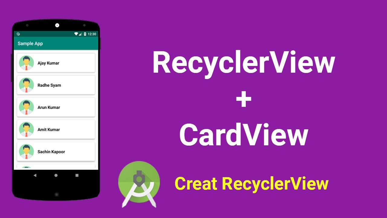 RecyclerView in Android | Android Tutorials | RecyclerView with CardView Tutorials in Android Studio