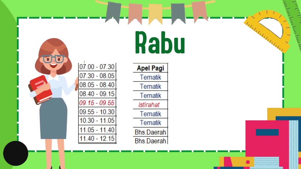 Jadwal Pelajaran Kelas 6