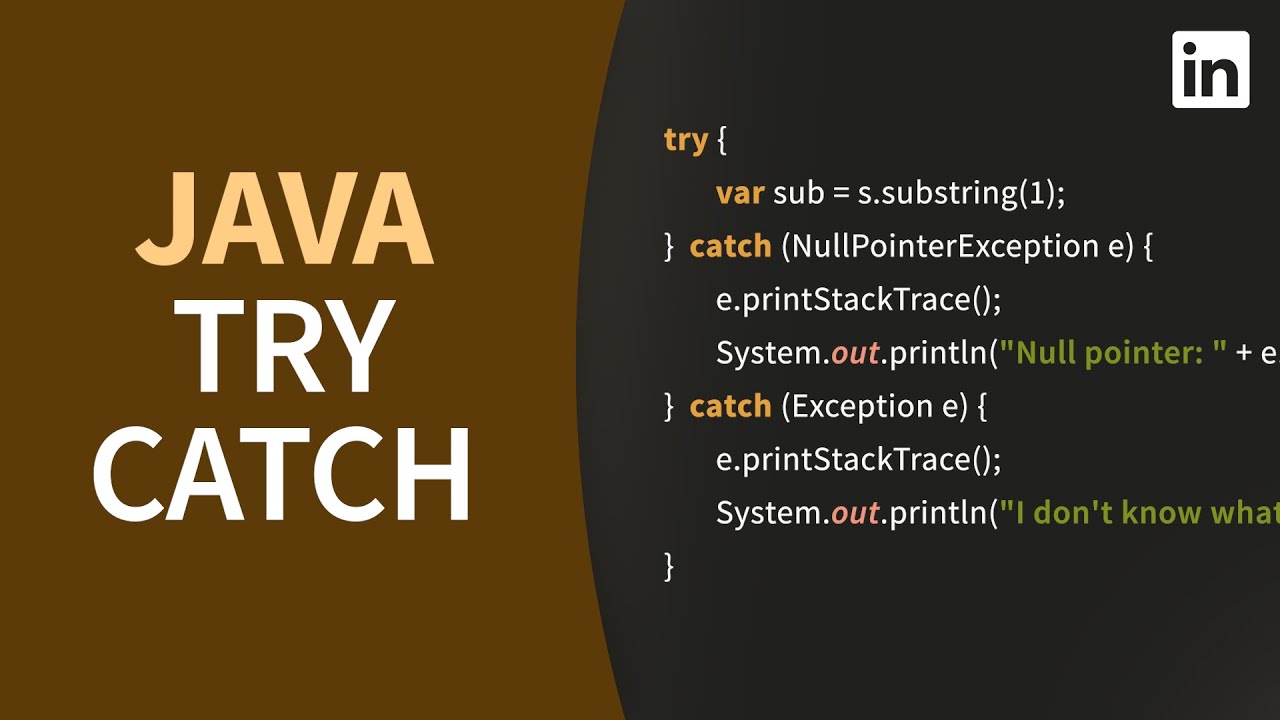 Java Tutorial - TRY CATCH for handling exceptions