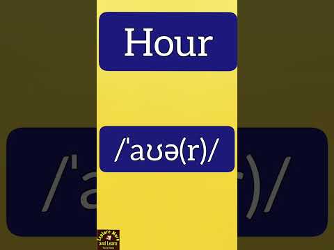 Pronunciation of Hour and Our #shorts @ExploreMoreandLearn