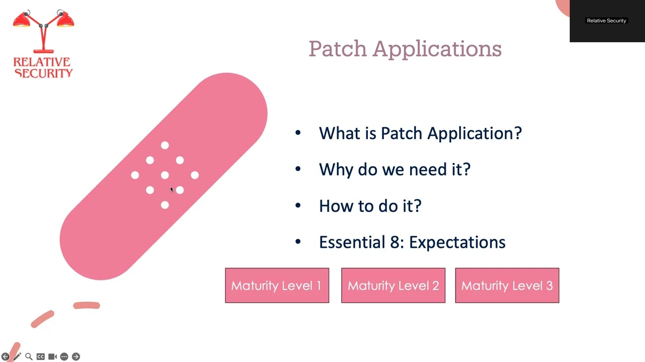 Cybersecurity: The Essential 8 Controls : Patch Management