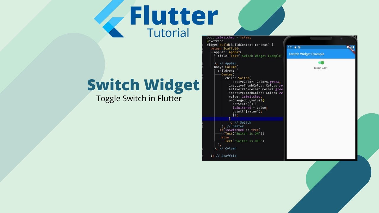 Flutter Tutorial - Switch Widget in Flutter || Toggle Switch in Flutter