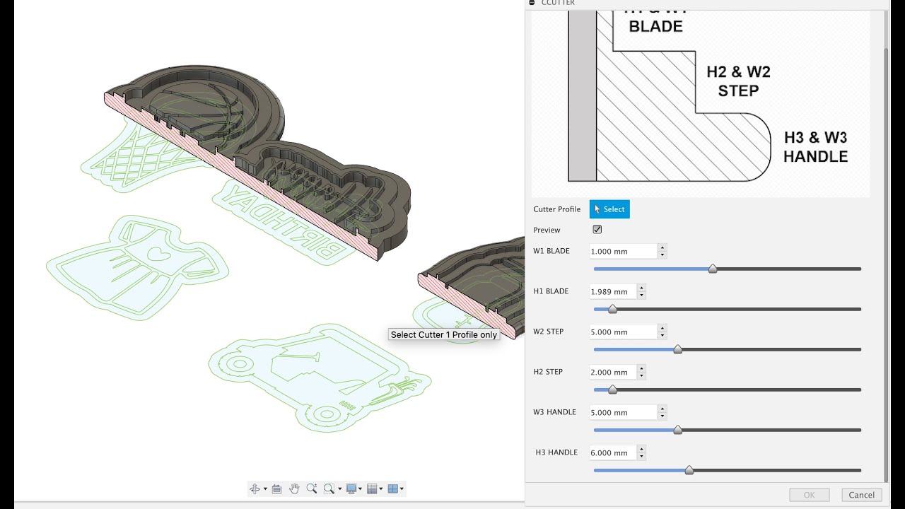 Autodesk Fusion 360 Script and Addins cookies cutter and stam