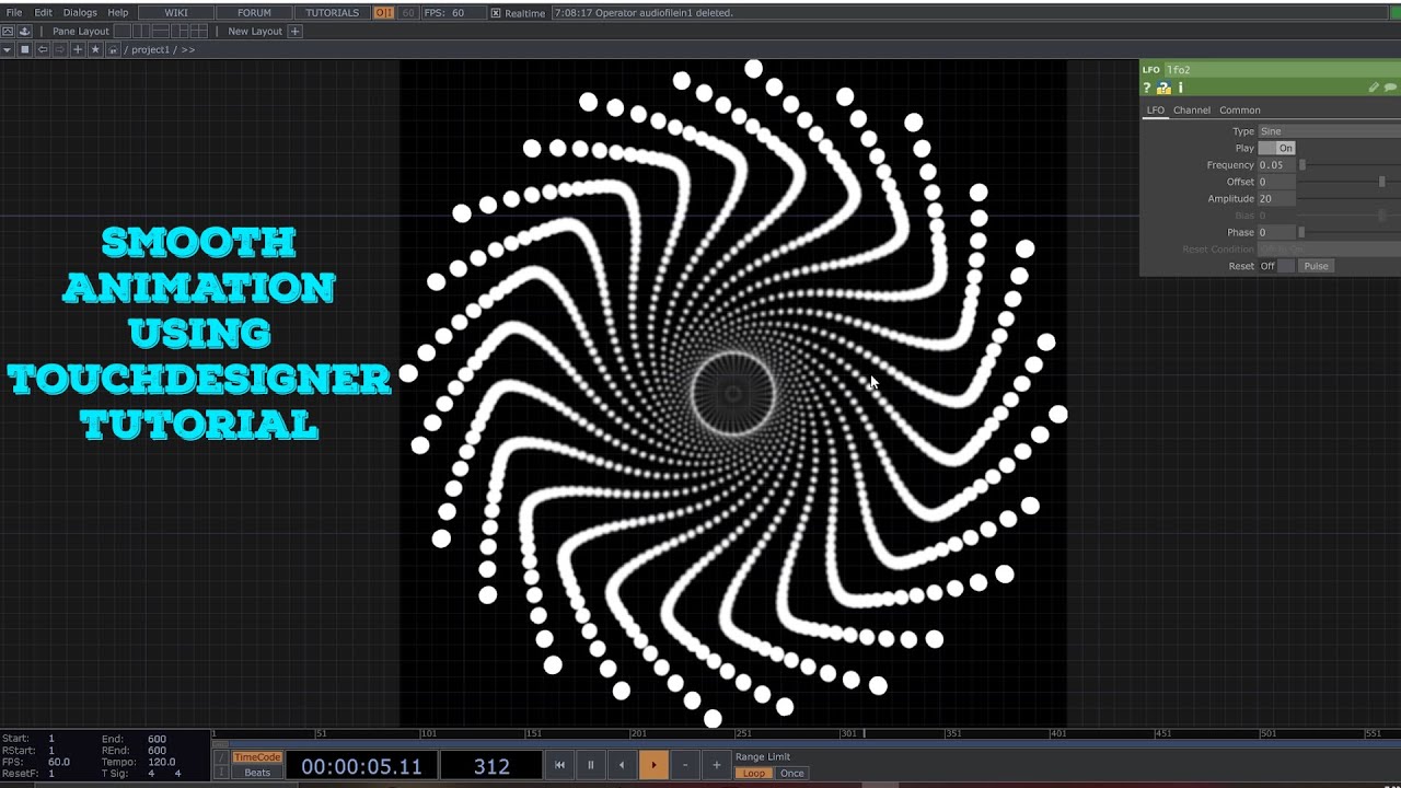 Touchdesigner Tutorial: Smooth Animation using Feedback and Instancing