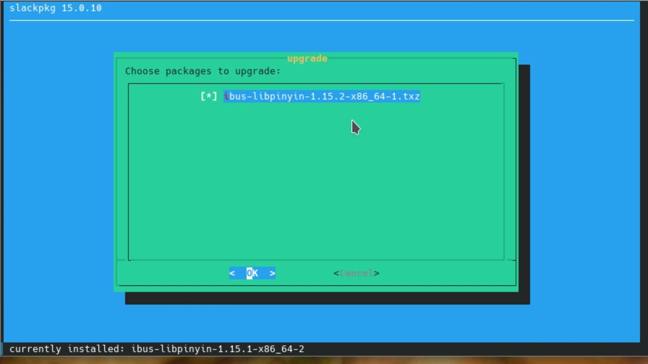 Upgrade ibus libpinyin slackware