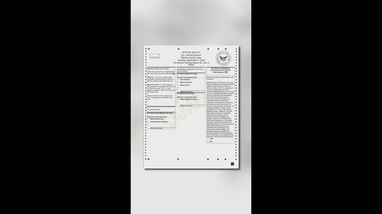 Warren County will continue distributing ballot with mistake on it