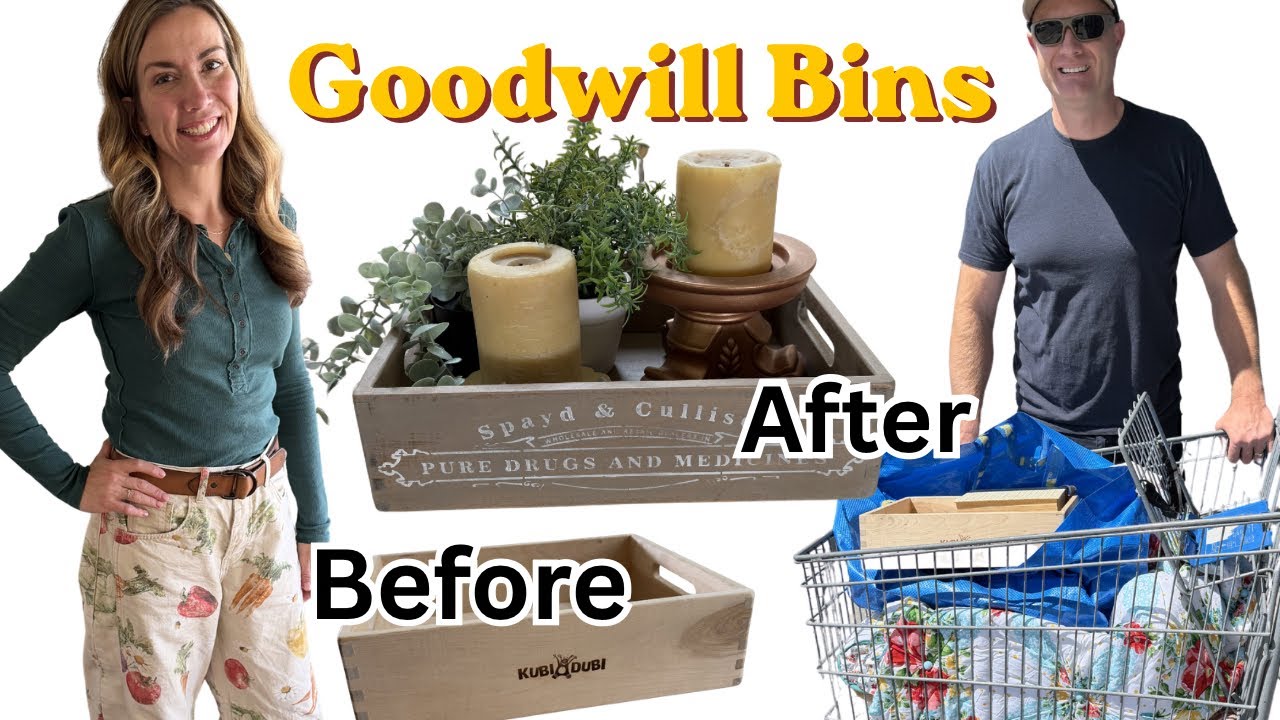 Goodwill Bins thrift with me! Before and After Makeovers and DIY 