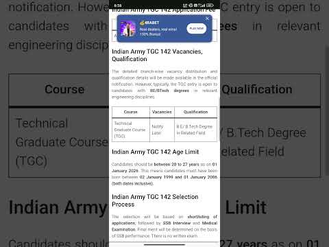 Indian Army TGC 142 Recruitment 2025 | Apply Online for Technical Graduate Course