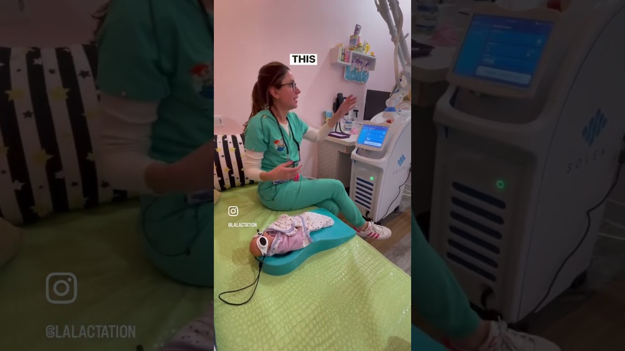 Laser tongue tie release for baby