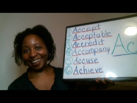 Common English Words Starting With “Ac”, Part 2, Video #52