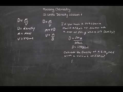 SI Units Density Lesson 1