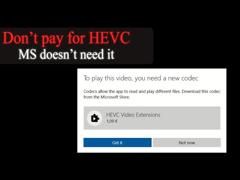 Don't buy the HEVC codec!
