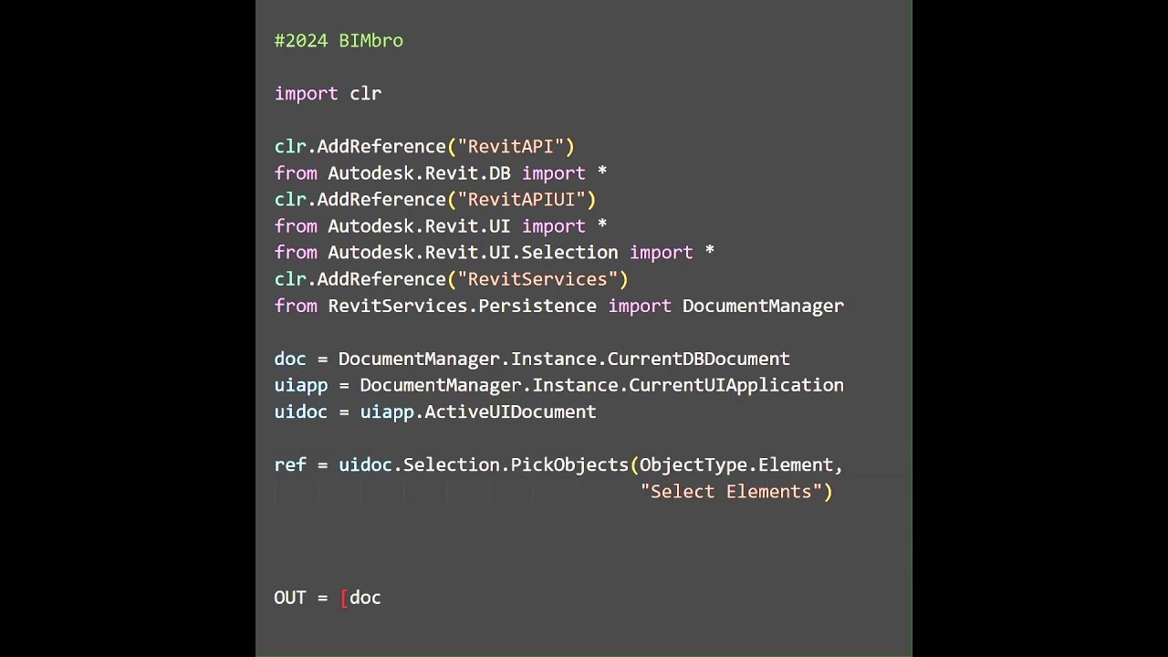 02 - Dynamo to Python - Select Elements UI #dynamo #python