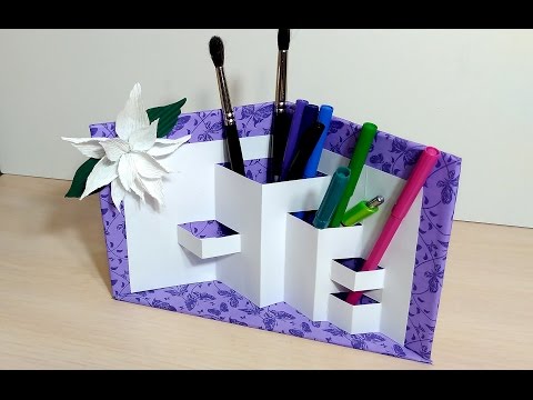 Pencil Holder - DIY Paper organizer! Ideas for handmade Christmas gifts