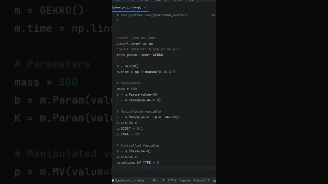 Solve Dynamic Optimization Problems with Python and GEKKO