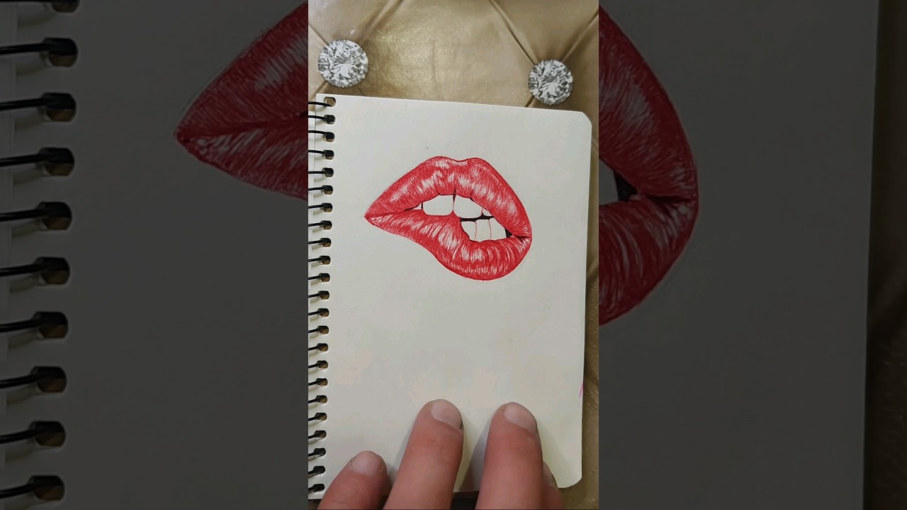 #Subscribe and Like! Watch Me Draw Biting Lips | Artistic Details.