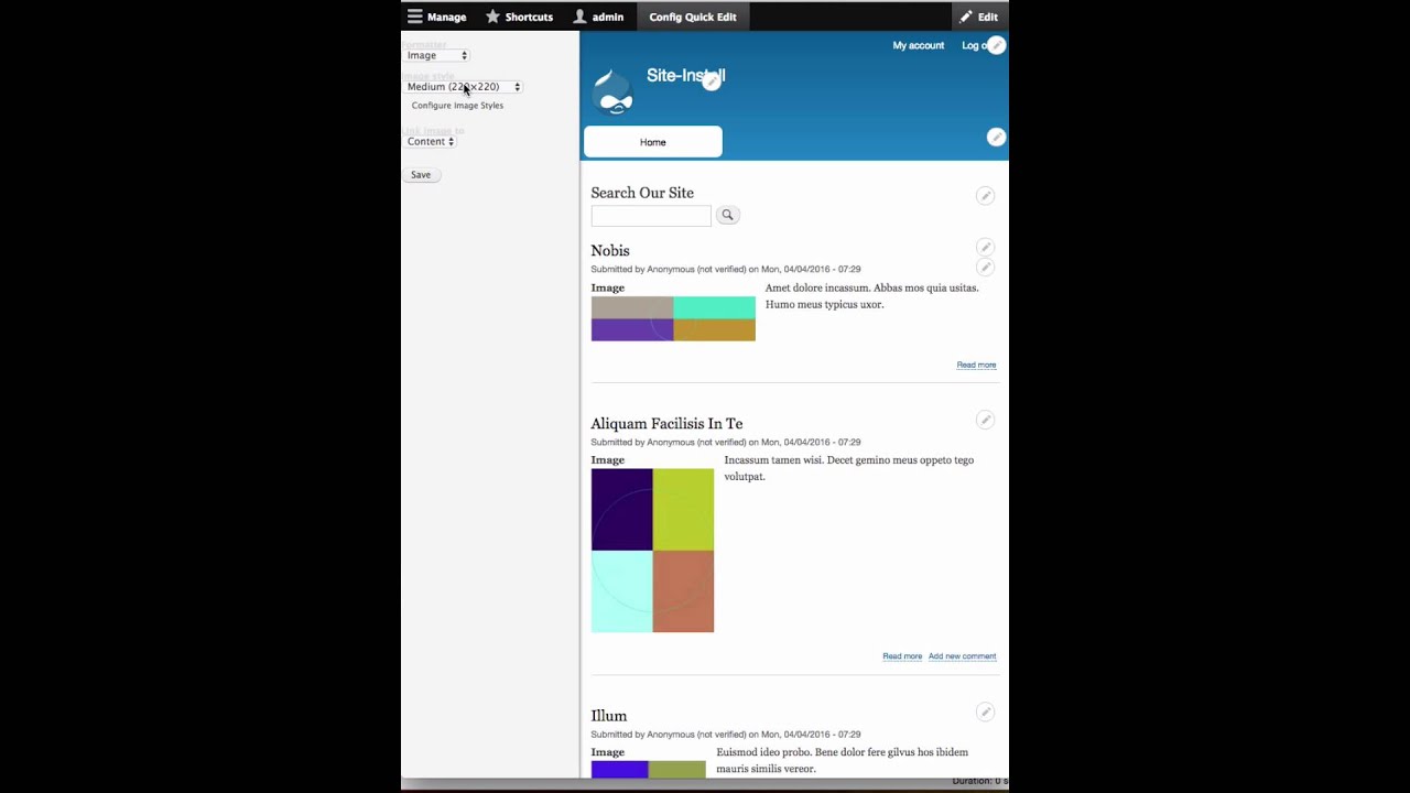 Configuration QuickEdit For Drupal 8