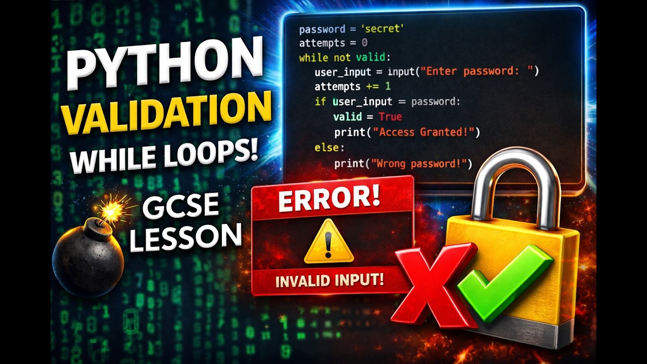 Python Input Validation EXPLAINED — The GCSE WHILE Loop Trick You Must Know