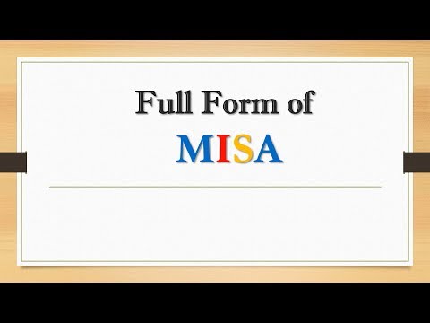 Full Form of MISA || Did You Know?