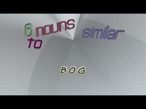 bog - 6 nouns meaning bog (sentence examples)