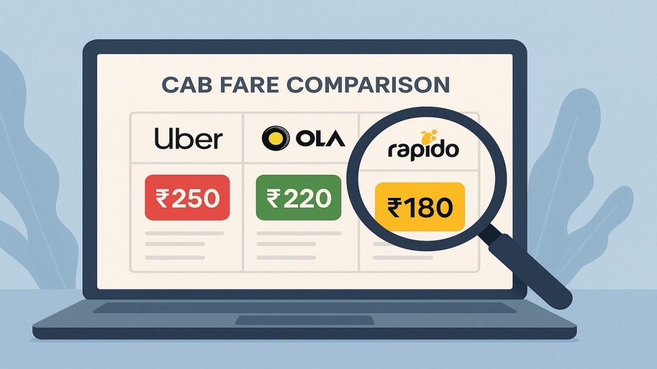 🚖 Uber vs Ola vs Rapido — Cheapest Cab? | Live Price Comparison on Buyhatke.com!