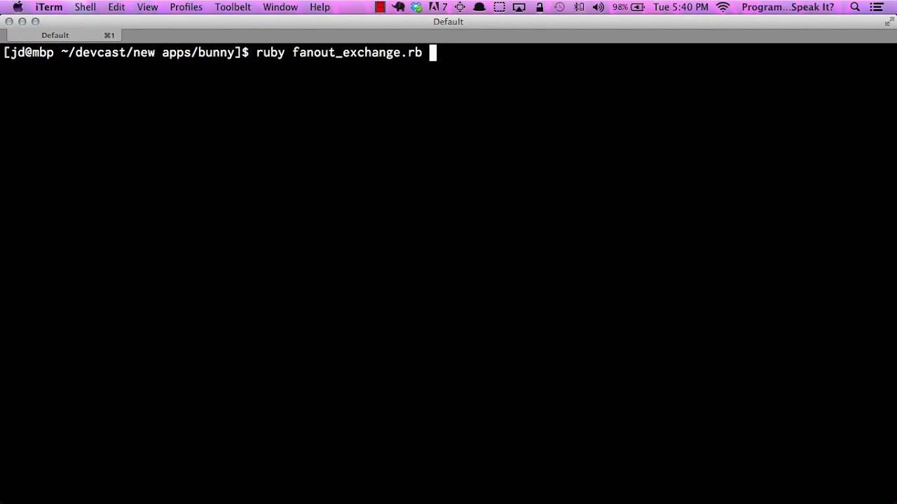 Ruby Bunny-RabbitMQ DevCast