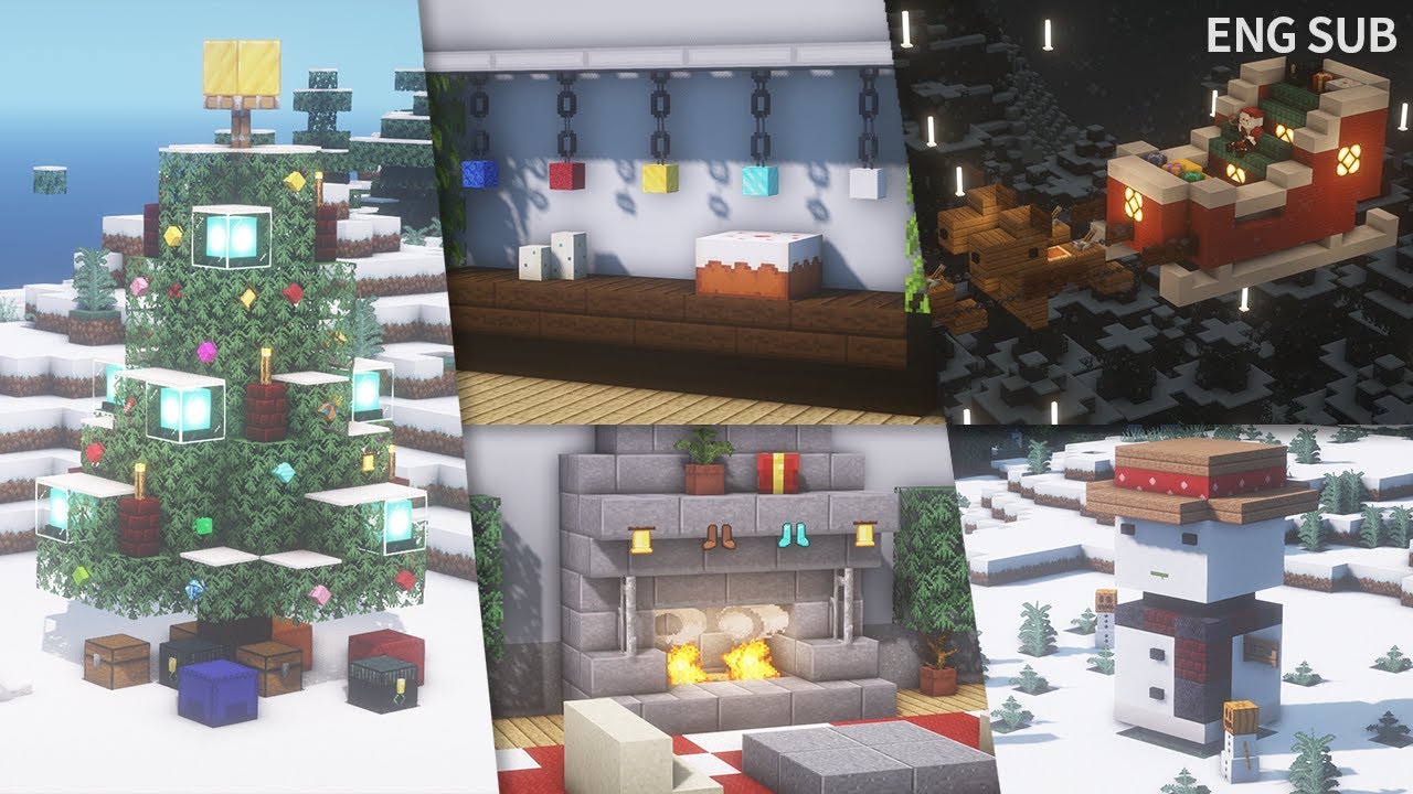 Minecraft: 5+ Christmas decoration Tips & Ideas (#1) | 마인크래프트 건축, 크리스마스 ...